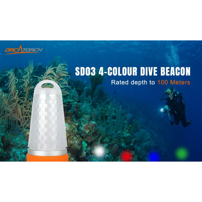 OrcaTorch SD03 Four-Colour Dive Beacon Light | Elite Outdoor Gear