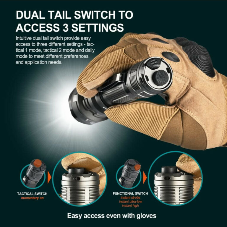 AceBeam Defender P17 Compact Tactical Torch (4900 Lumens, 445 Metres ...