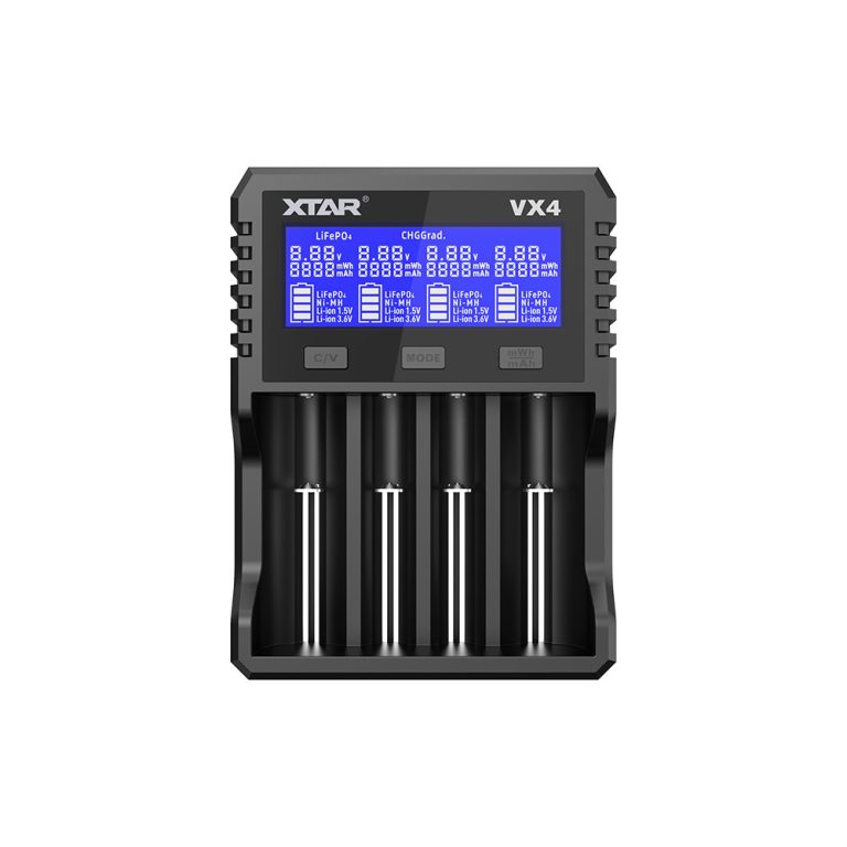 XTAR VX4 Visible Mixer 4-Bay Smart Battery Charger and Tester | Elite ...